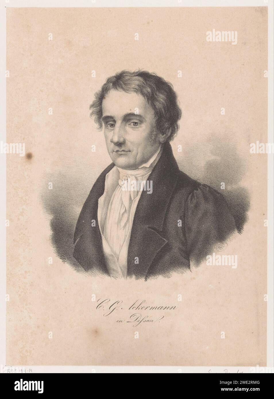 Portret van Christian Georg Ackermann, anonymous, 1820 - 1899 print ...