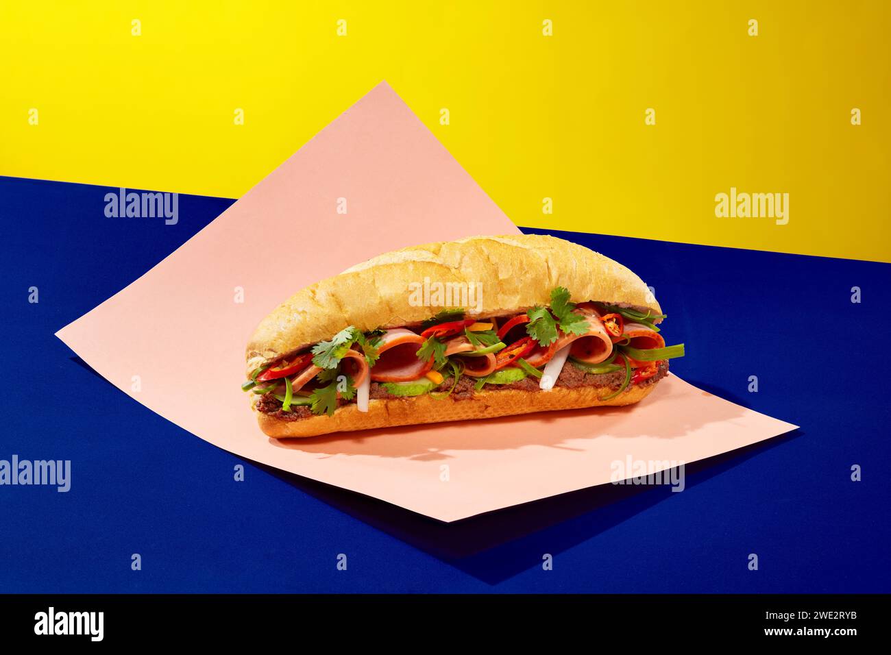 Colorful background for advertising and branding product, fast food of ...