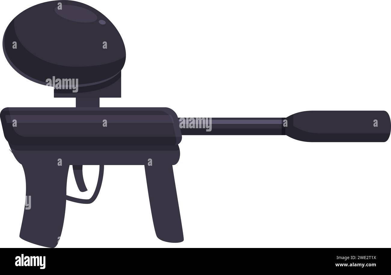 Paintball rifle icon cartoon vector. War gun arena. Aim ball battle ...