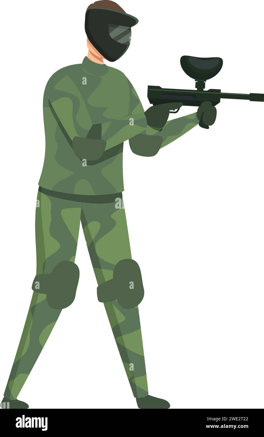 War forces paintball icon cartoon vector. Uniform team. Intense ...