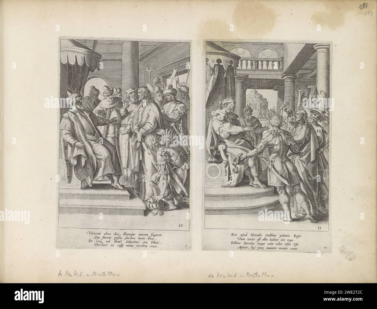 Christ for Herod, 1643 print King Herod interrogates Christ, but he ...