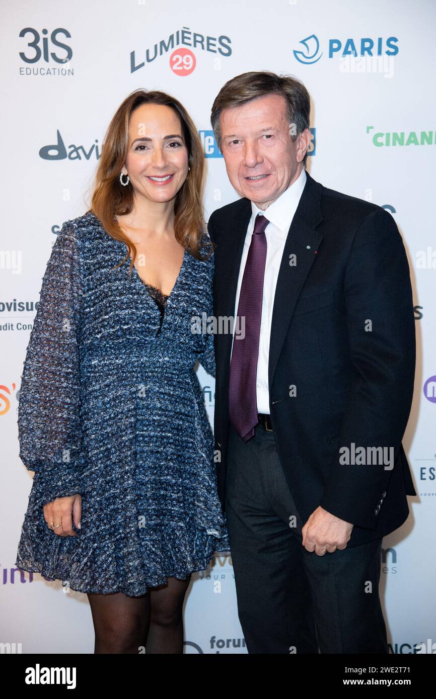 Paris, France. 22nd Jan, 2024. Gilles Pelisson and guest attending the ...