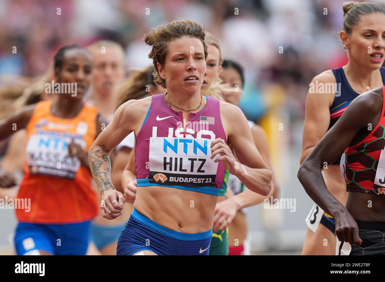 Nikki HILTZ participating in the 1500 meters at the World Athletics ...