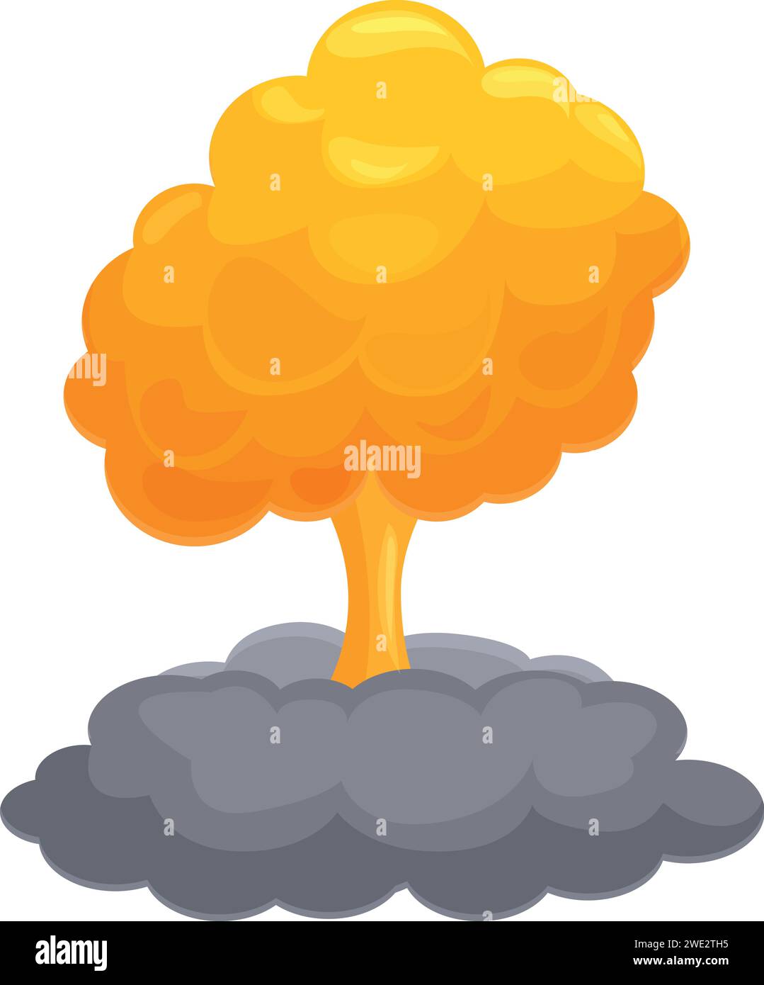 Power nuclear explosion icon cartoon vector. City war. Blast reactor ...