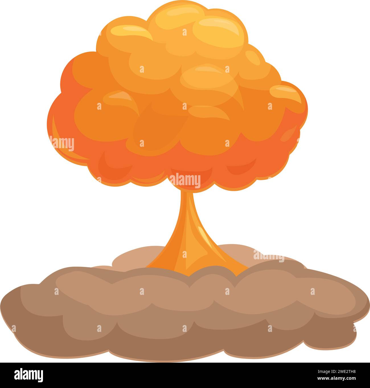 Combat nuclear explosion icon cartoon vector. Battle bomb. Naval combat ...
