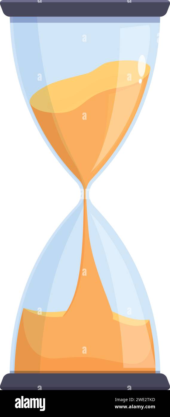 Hourglass time icon cartoon vector. Swift rapid ancient. Temporal ...