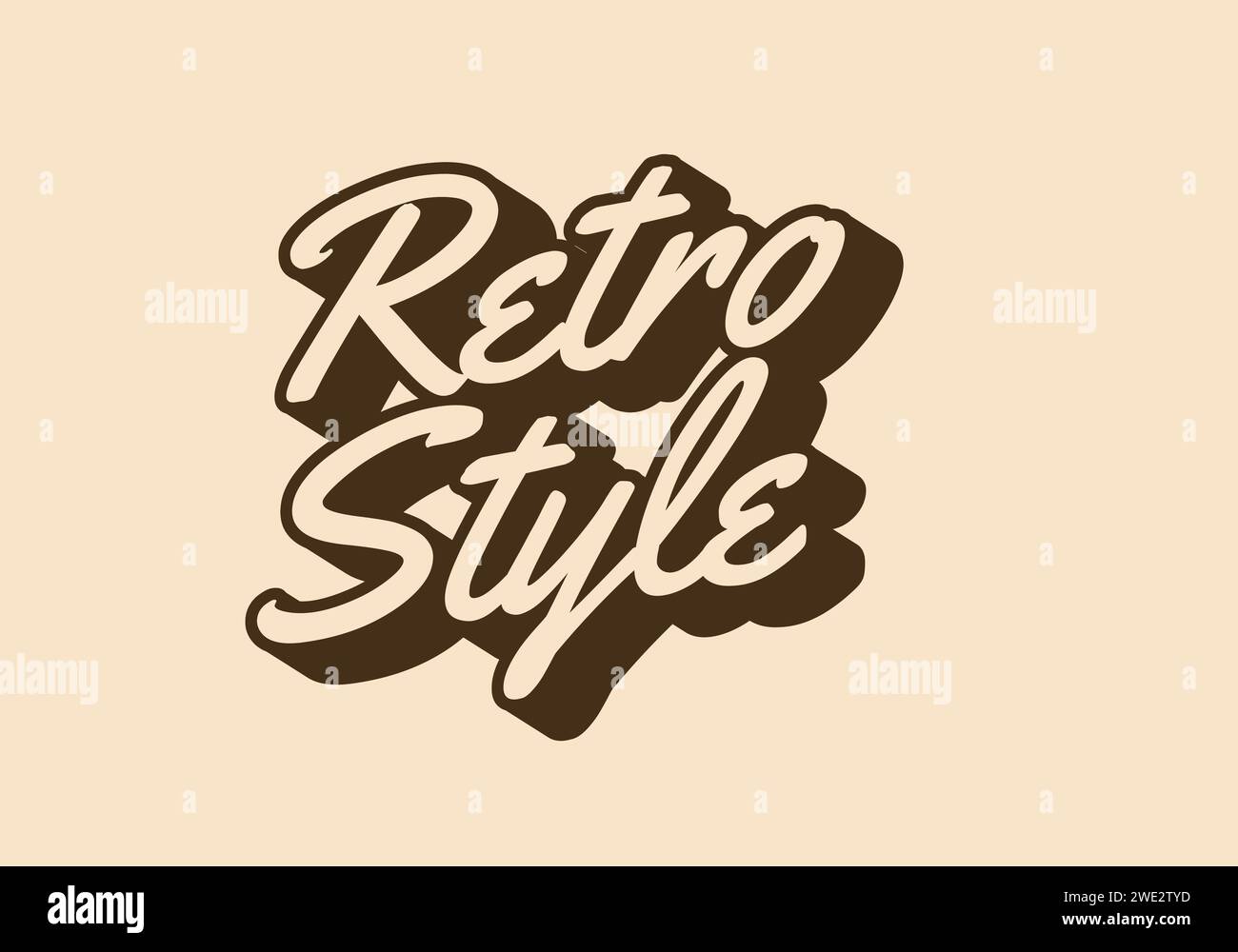 Retro style. Text effect design in vintage style and colors Stock ...