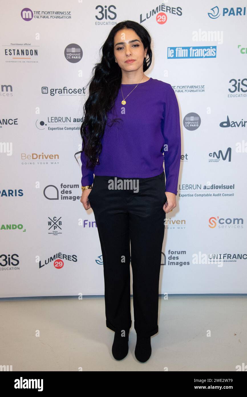 Paris, France. 22nd Jan, 2024. Hafsia Herzi attending the Photocall for the Lumieres de la ...