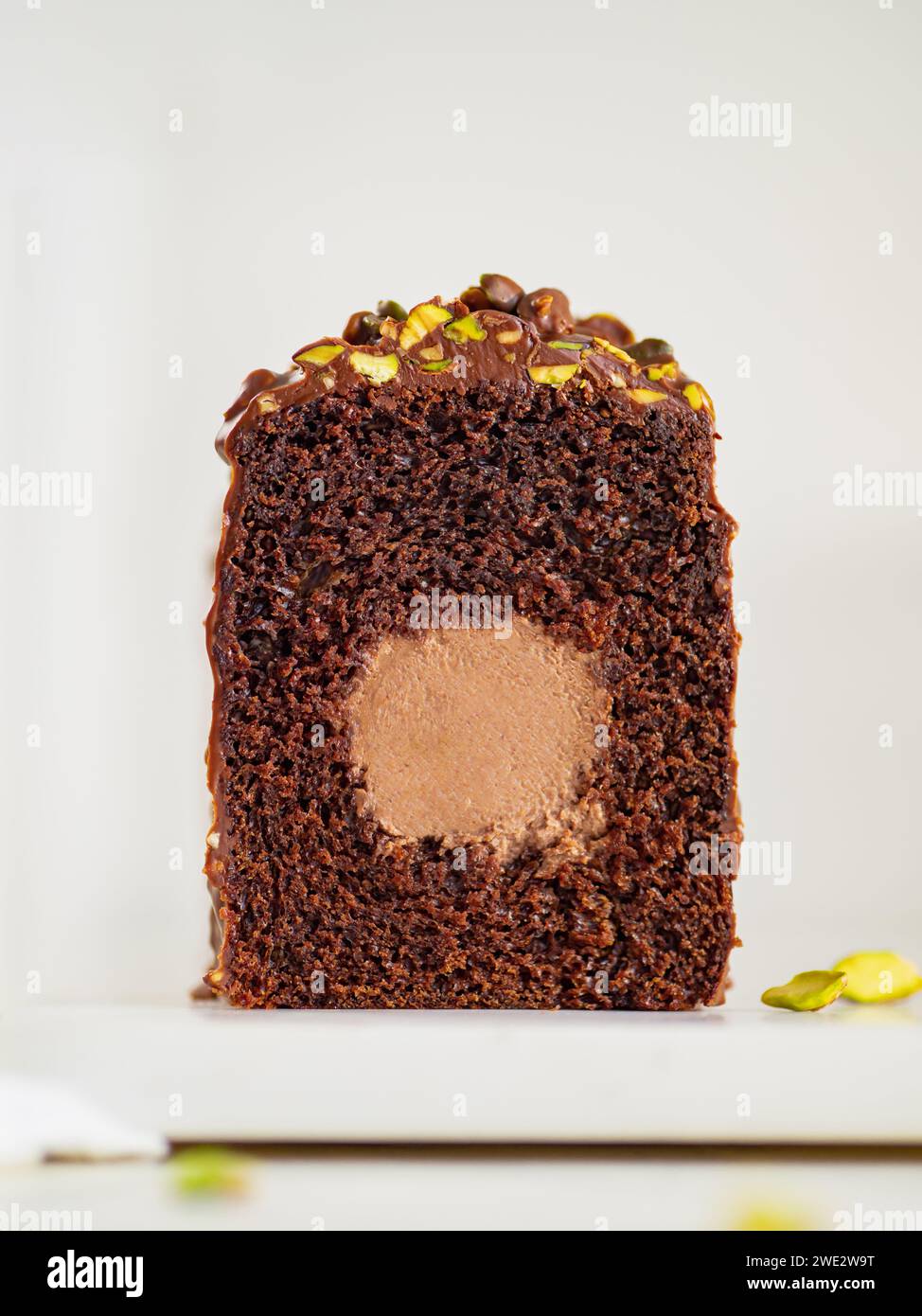 Travel Cake or Tube Cake or Voyage Cake filled center tube ganache and ...
