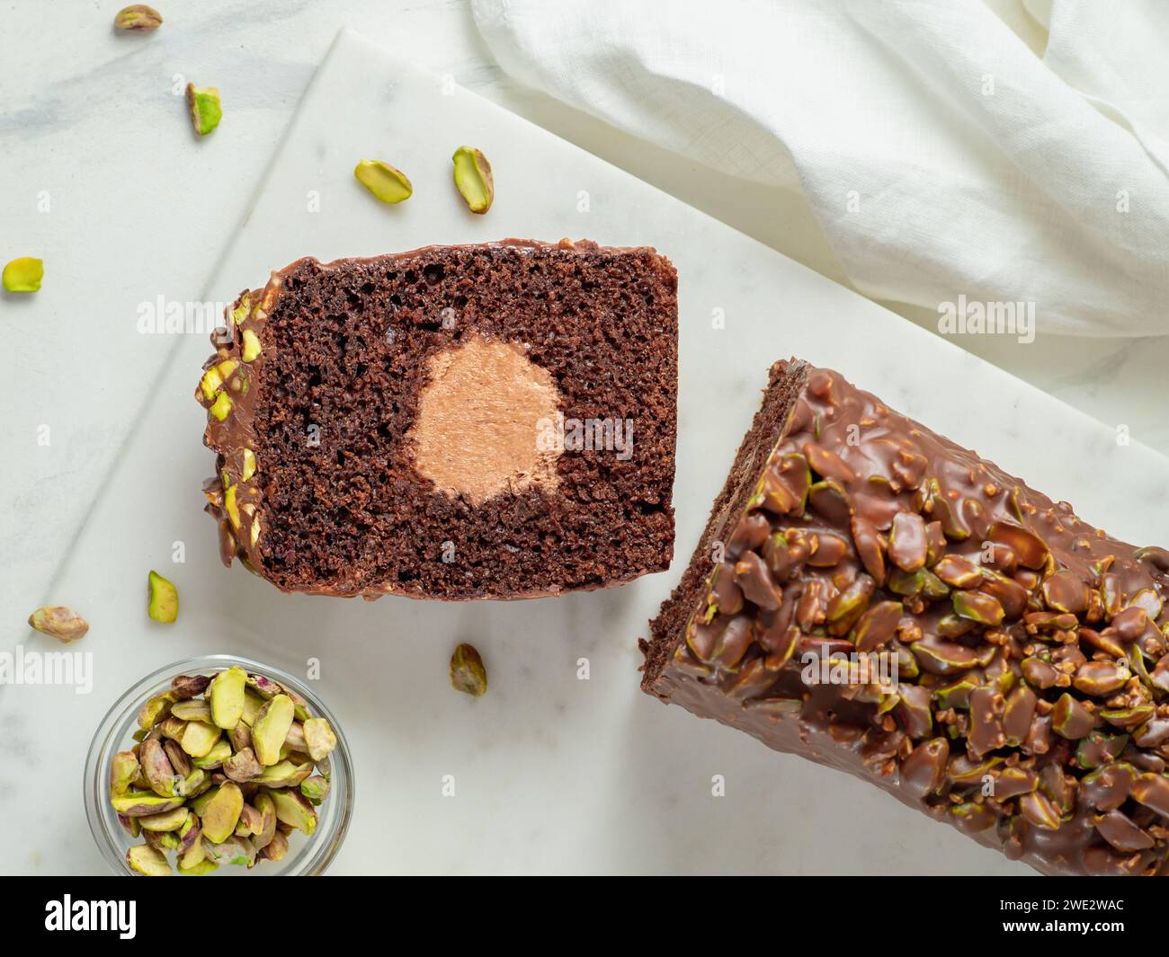 Travel Cake or Tube Cake or Voyage Cake filled center tube ganache and ...