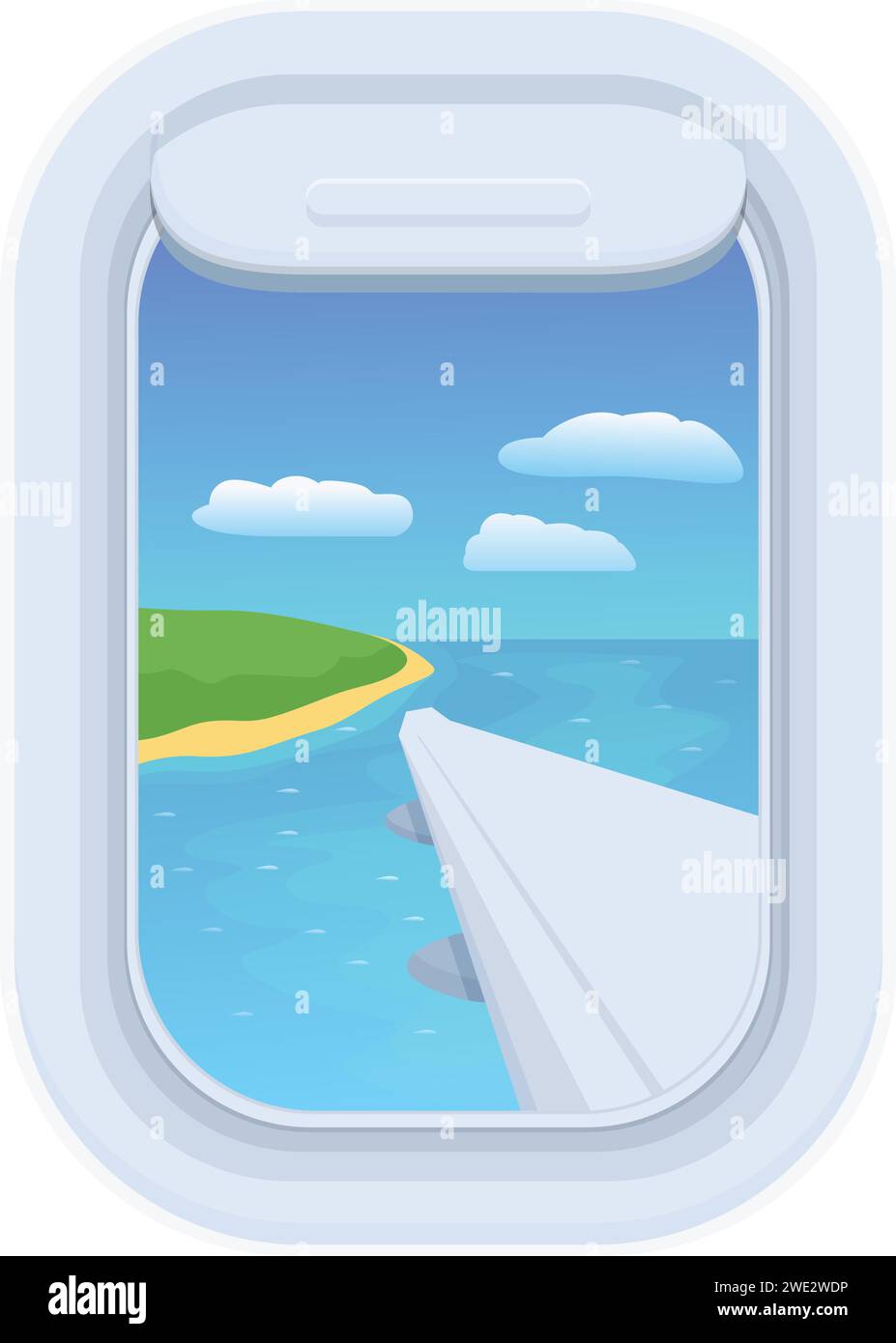 Seating window view icon cartoon vector. Travel sky. Plane jet Stock ...