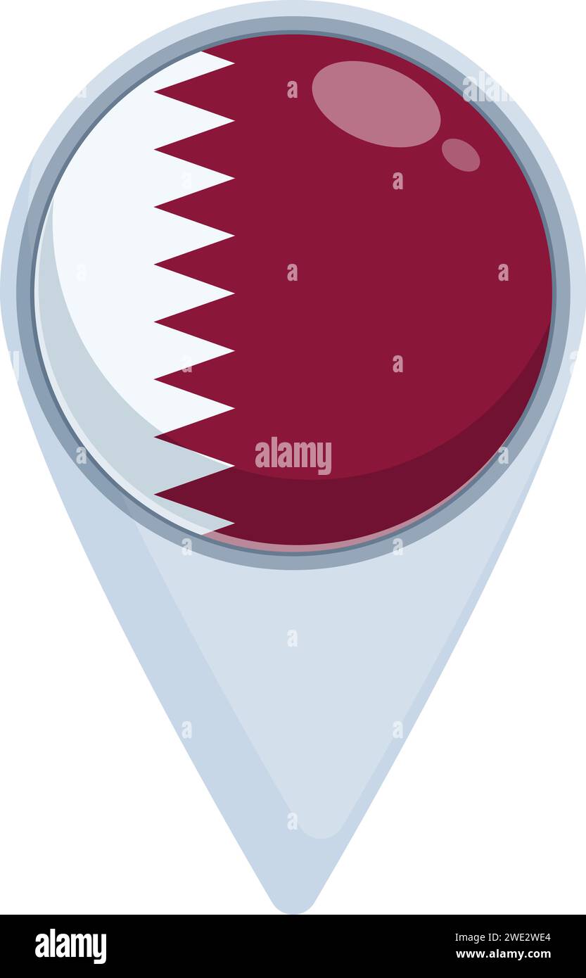 Qatar location icon cartoon vector. Flag tradition. Nation middle ...