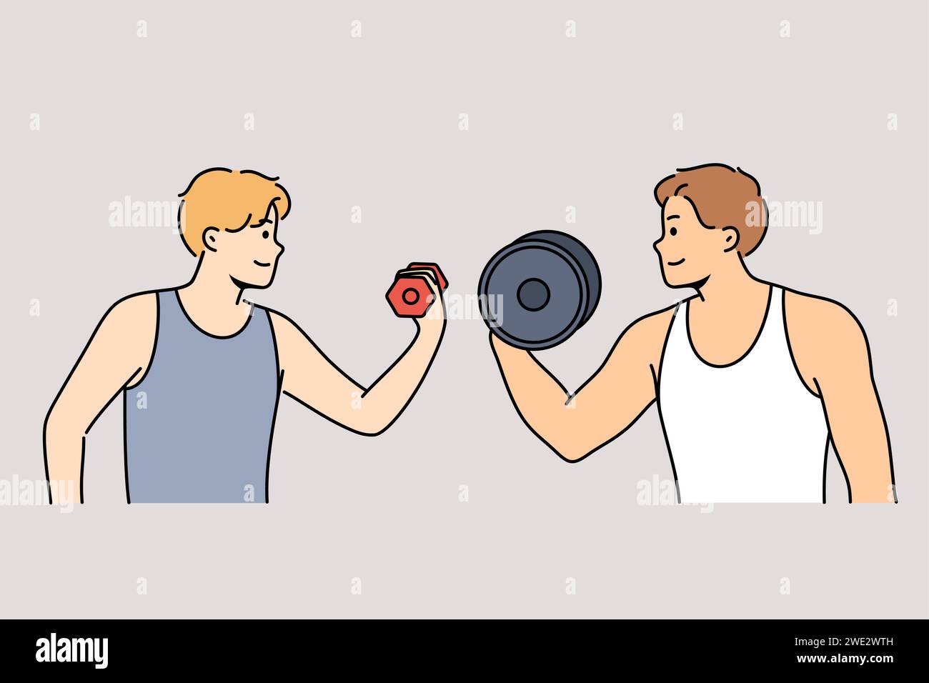 Male student gym Stock Vector Images - Alamy