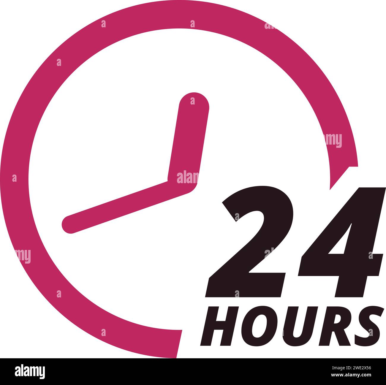 Sticker board label icon cartoon vector. Hour clock. Market label Stock ...