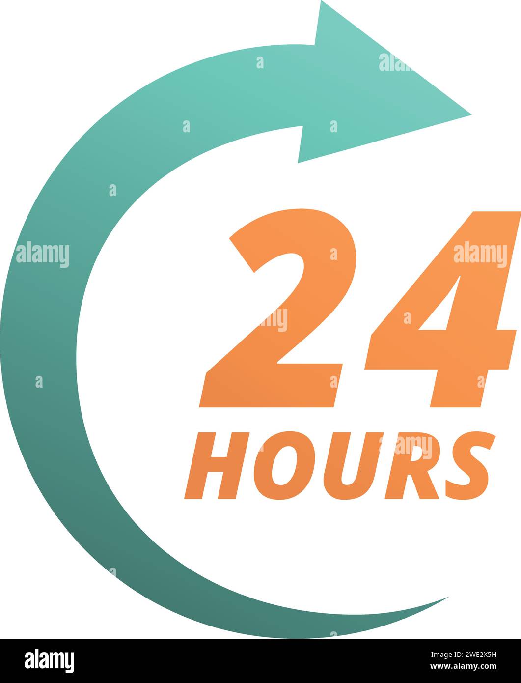 Retail outlet icon cartoon vector. Hour clock closed. Sticker board ...