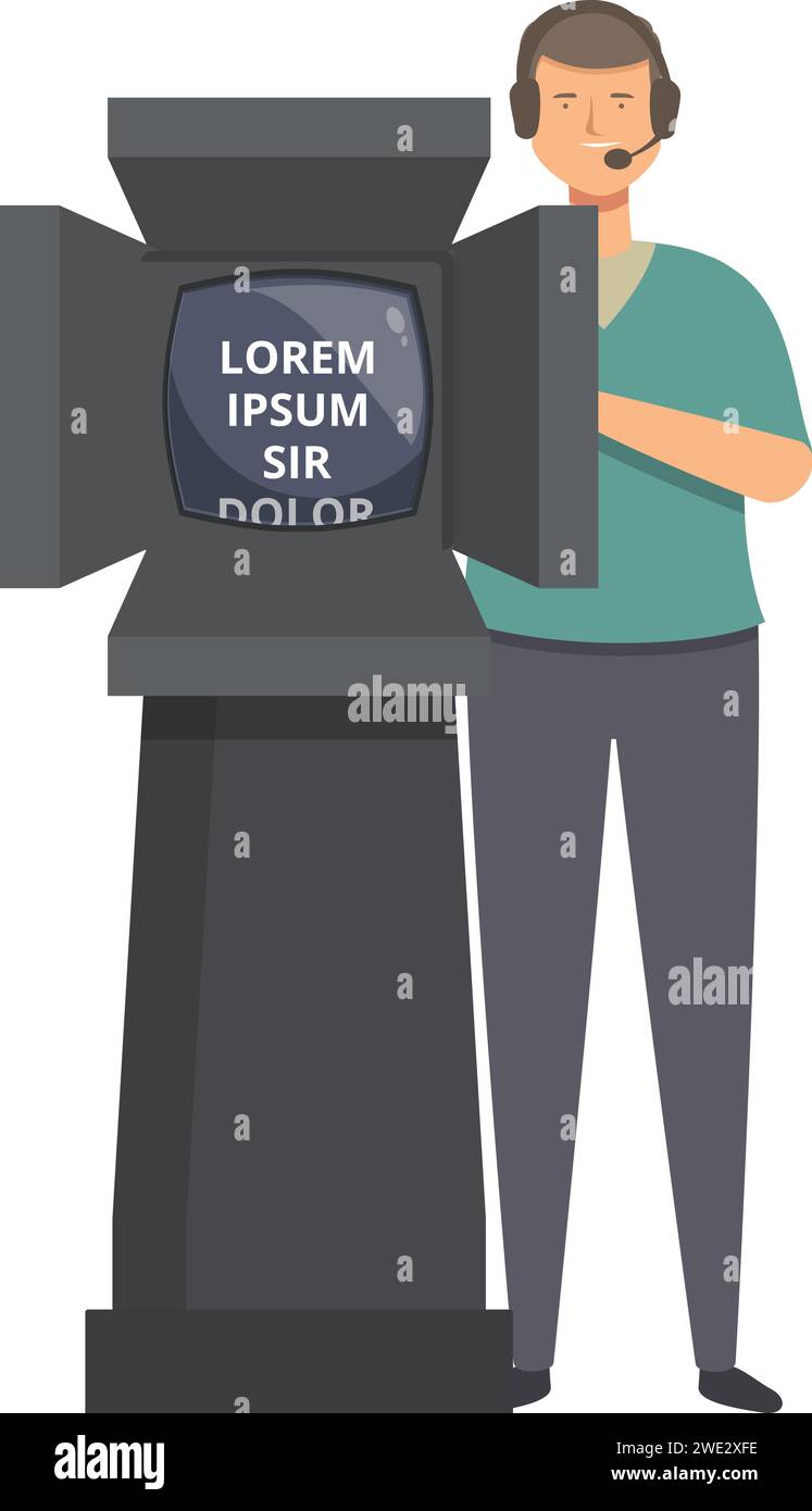 Teleprompter television Stock Vector Images - Alamy