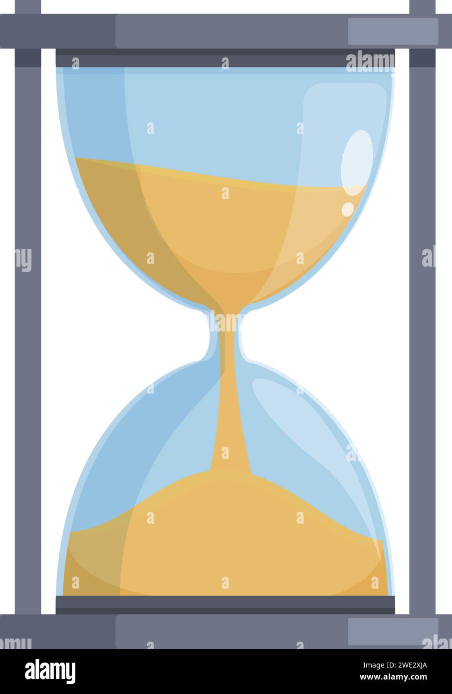 Small hourglass icon cartoon vector. Hour glass timer. Waiting loading ...