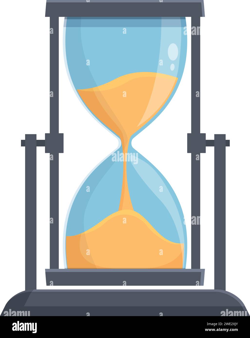 Sand clock game icon cartoon vector. Second digital. Design dial swift ...