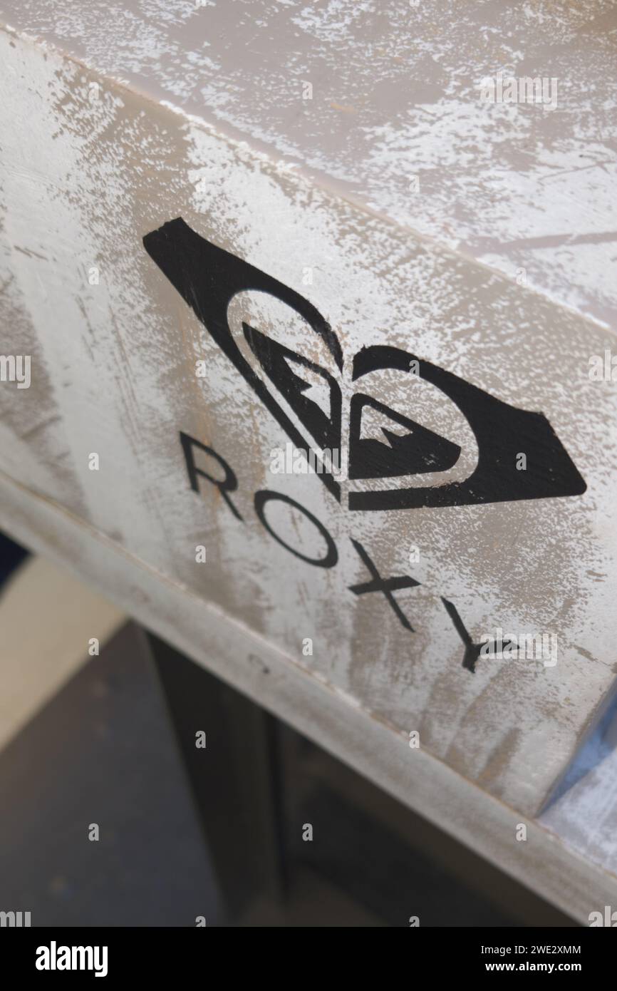 Bordeaux , France - 01 14 2024 : roxy logo store and text sign of surf ...