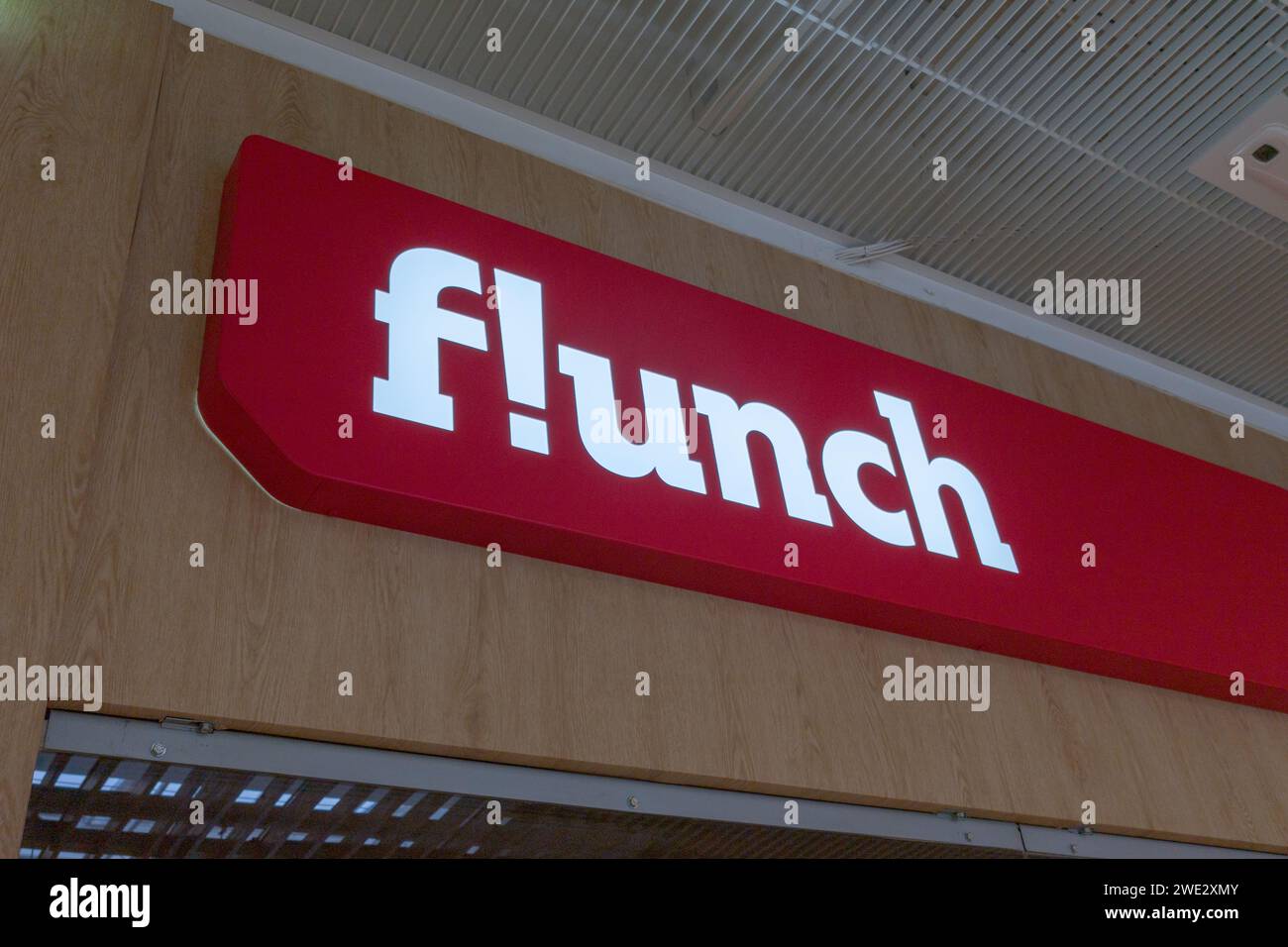 Bordeaux , France - 01 20 2024 : flunch f! entrance logo text and brand ...