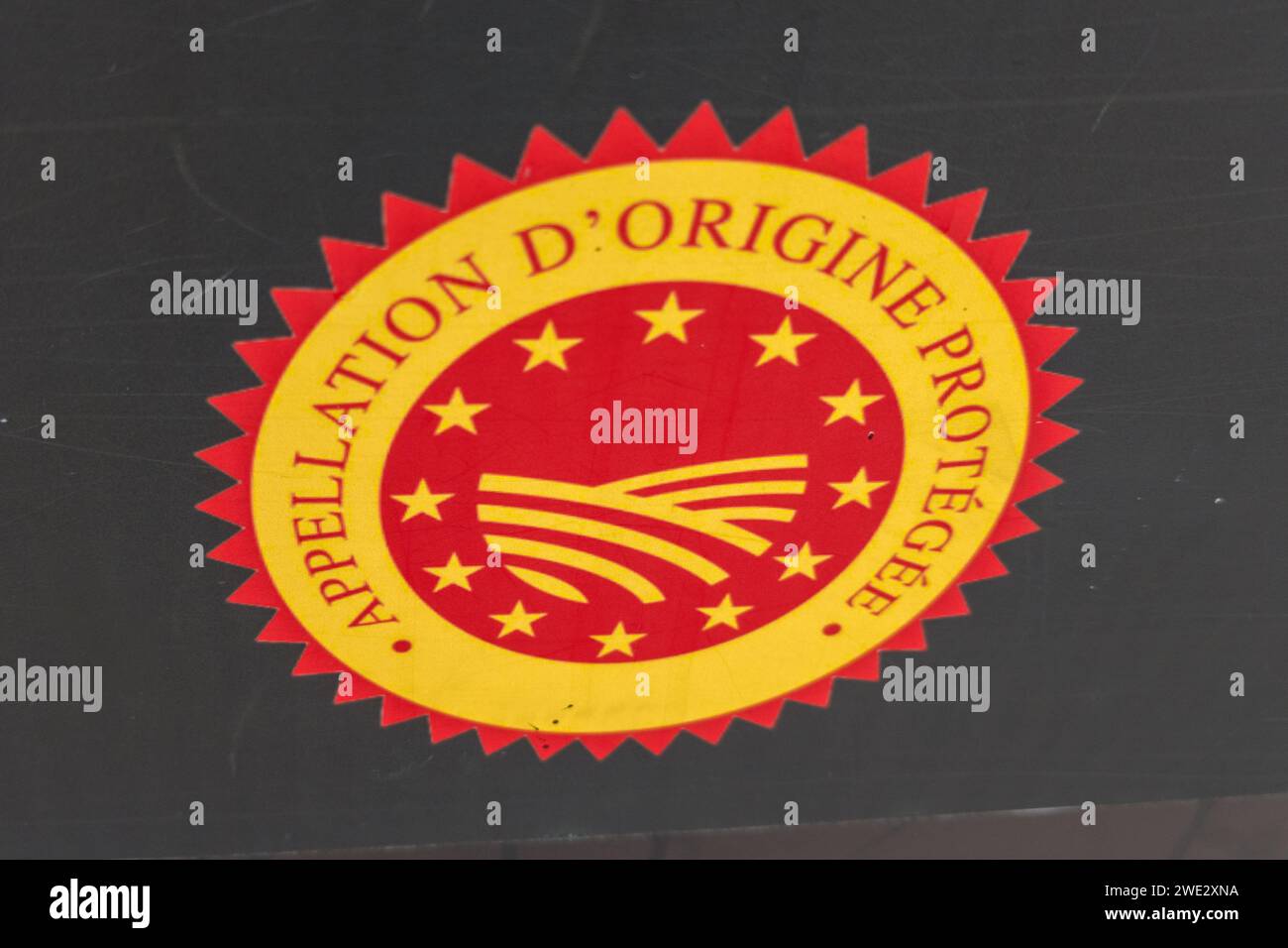 Bordeaux , France - 01 20 2024 : indication d'origine protegee French ...