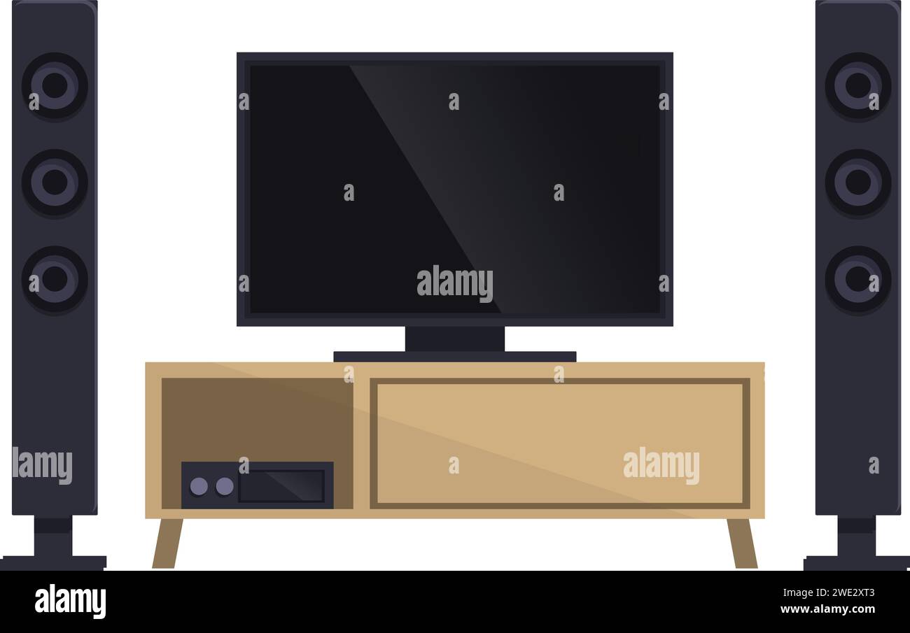 Home theater computer icon cartoon vector. Sound player. Personal disc ...