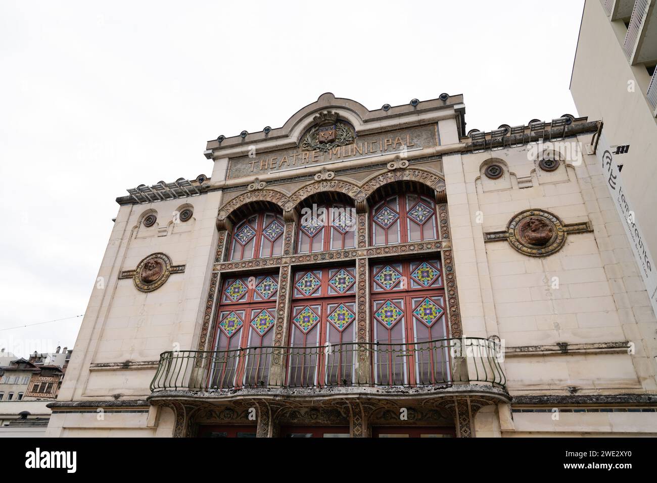 tulle , France - 01 20 2024 : theatre municipal of tulle town sign text ...