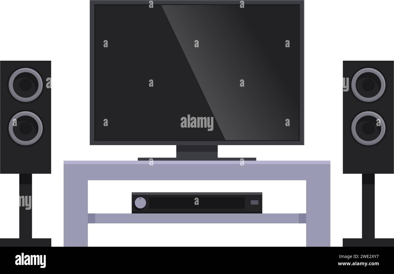 Media cinema icon cartoon vector. Home theatre. Sound player movie ...