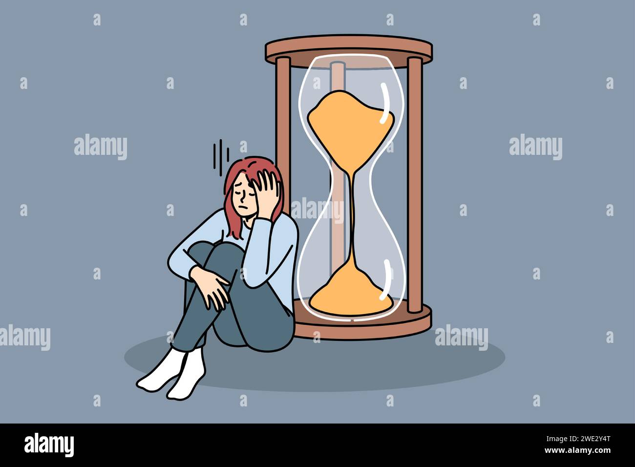 Timeline concept time pressure on Stock Vector Images - Alamy