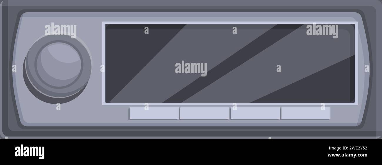 Radio player icon cartoon vector. Car audio acoustic. Stereo system ...