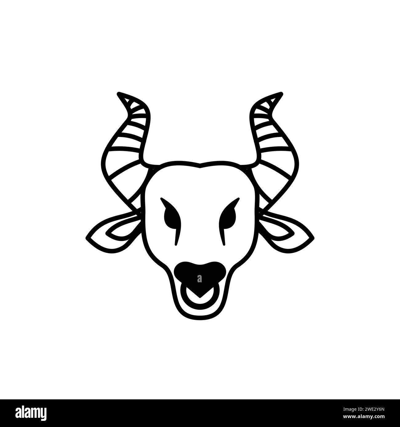 Taurus zodiac sign logo icon isolated horoscope symbol vector ...