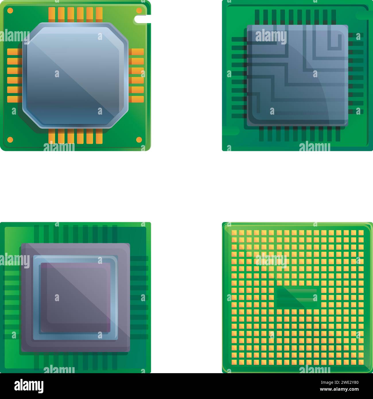 Cartoon illustration computer cpu unit hi-res stock photography and images - Alamy