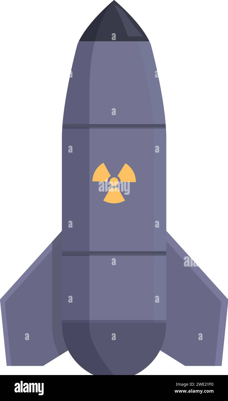 Gun nuclear weapon icon cartoon vector. Device power. Bomb danger Stock ...