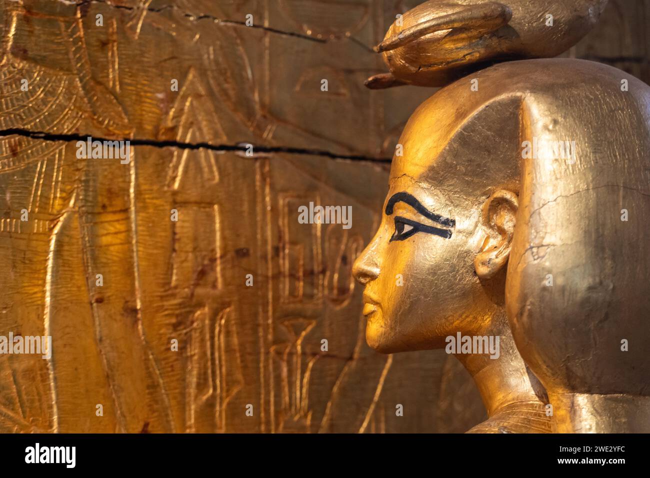 Cairo, Egypt - November 14 2023: Canopic Shrine of Tutankhamun ...