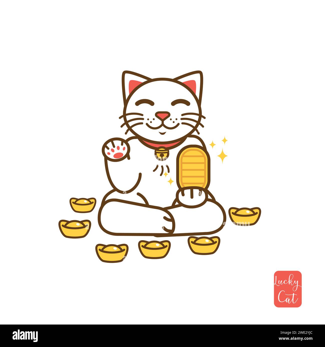 Hello Kitty Lucky Cat Drawing