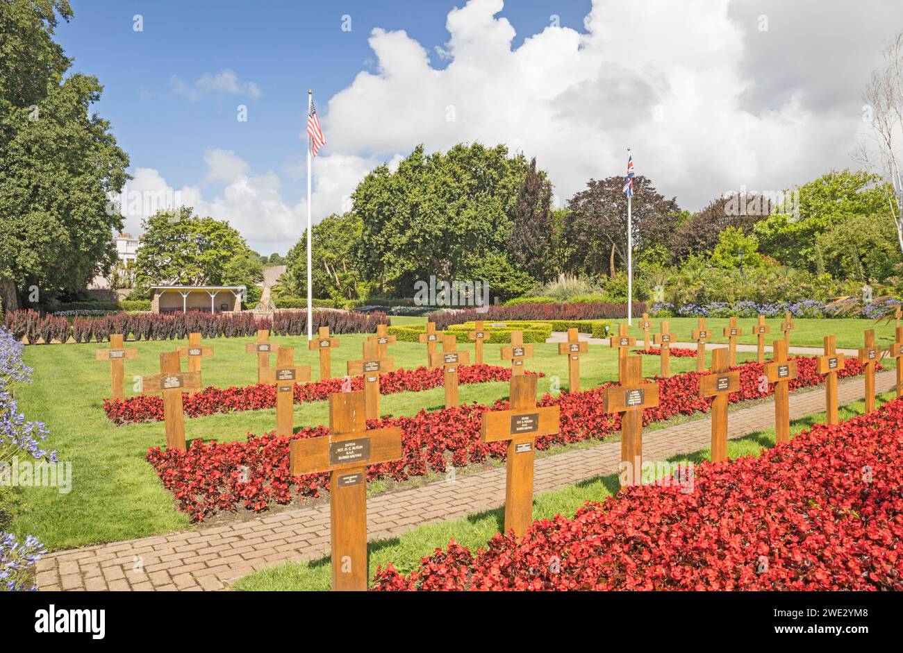 World War II war graves, Howard Davis Park, St Helier, Jersey, Channel ...
