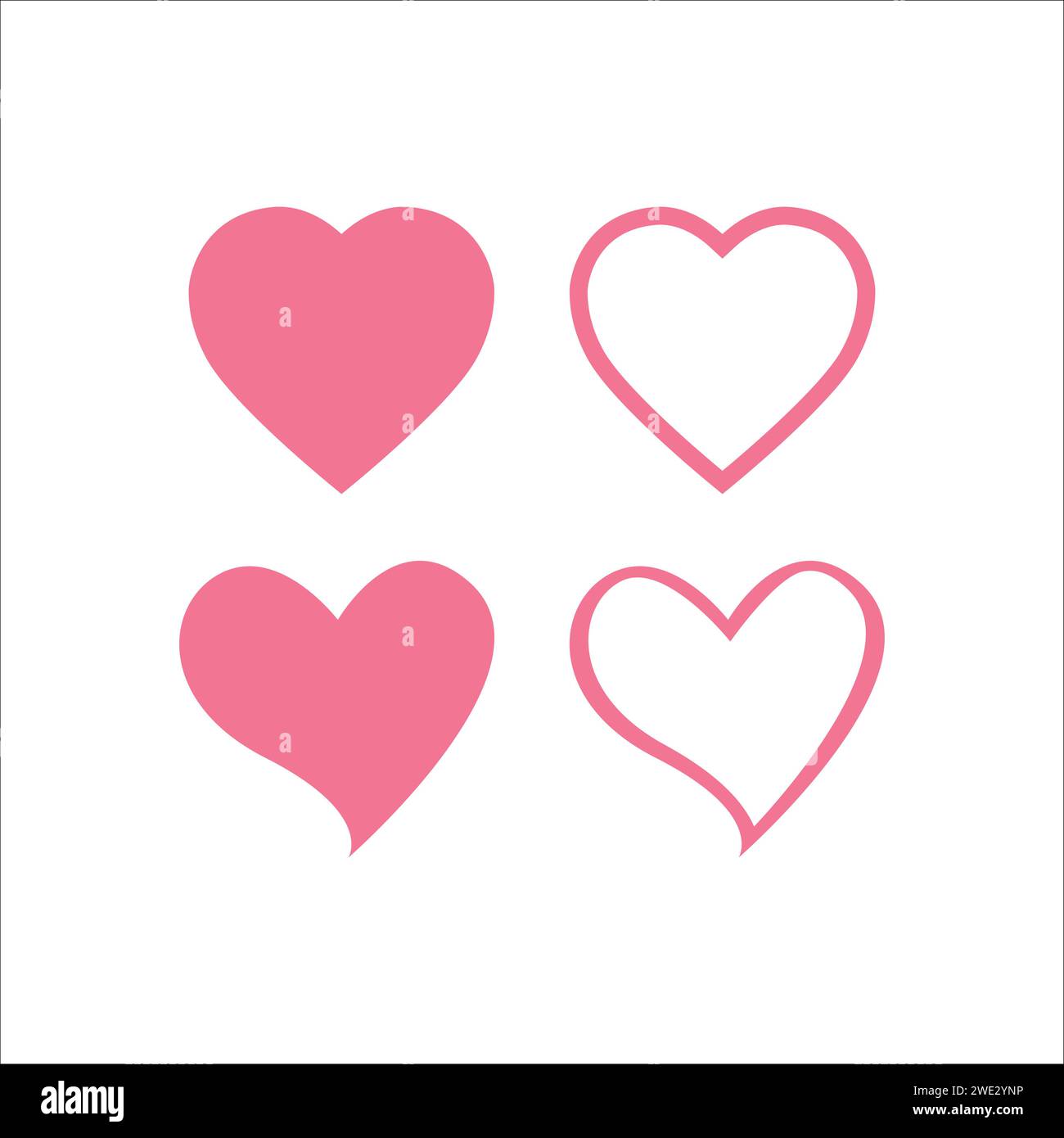 Pink heart logo Stock Vector Images - Alamy