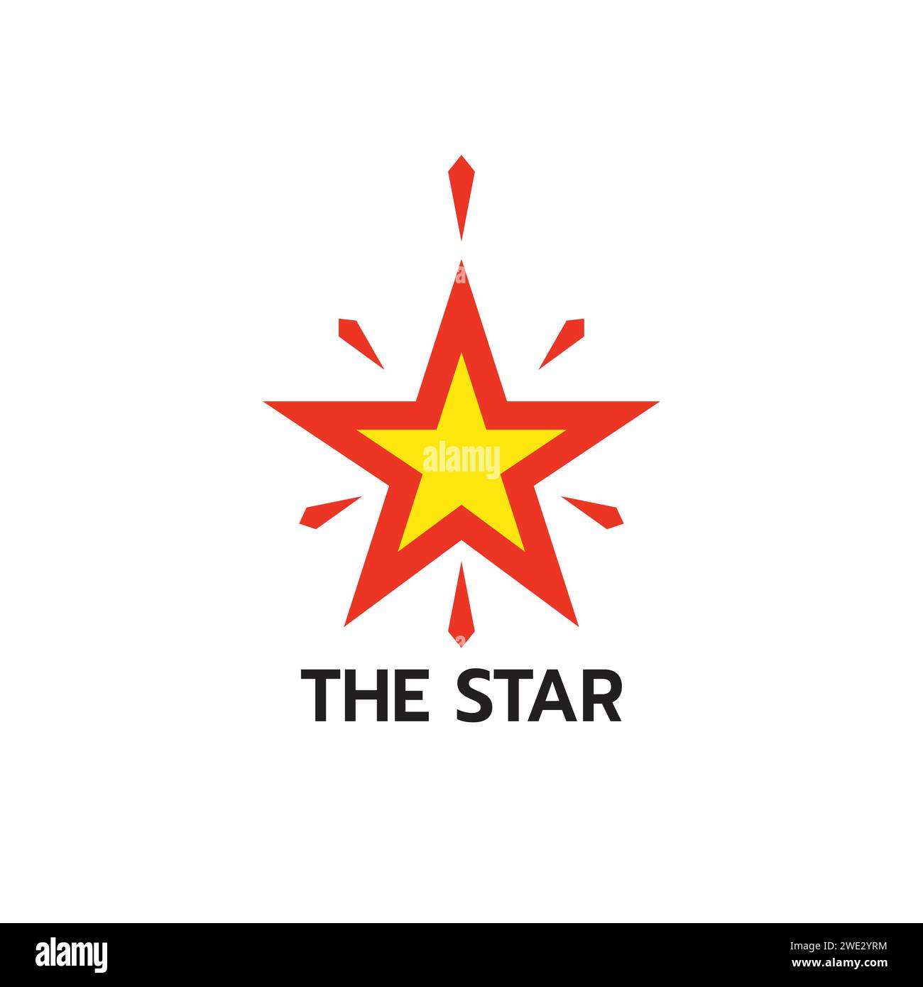 Elegant star bright logo icon isolated on white background vector ...