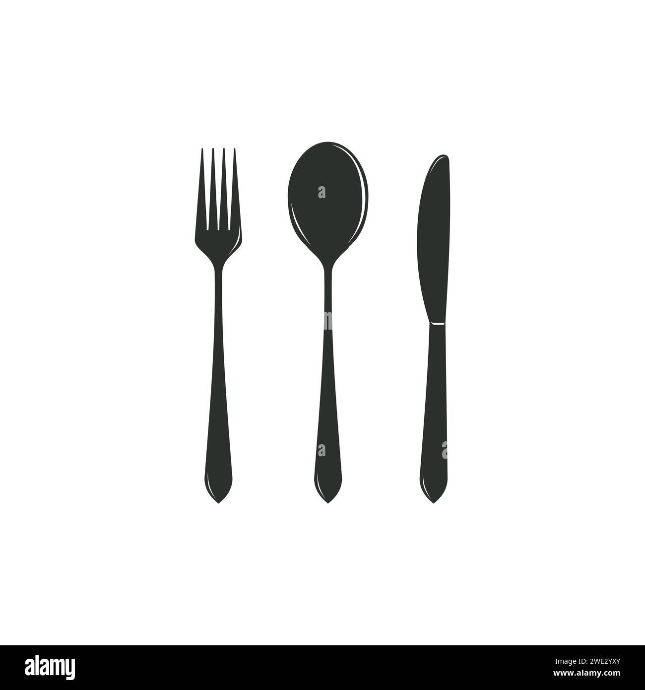 Simple cutlery icon isolated from kitchen collection. cutlery icons trendy and modern cutlery ...