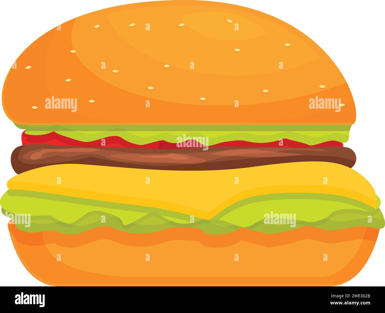 Melted burger icon cartoon vector. Small fast food. Meal grilled Stock ...