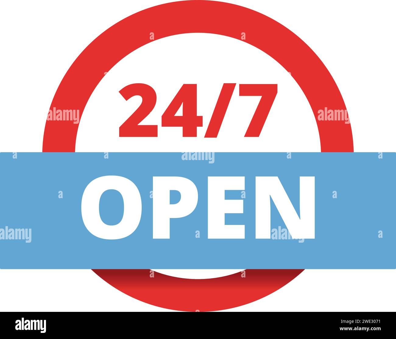 Open service shop icon cartoon vector. Mall sign. Window sticker board ...