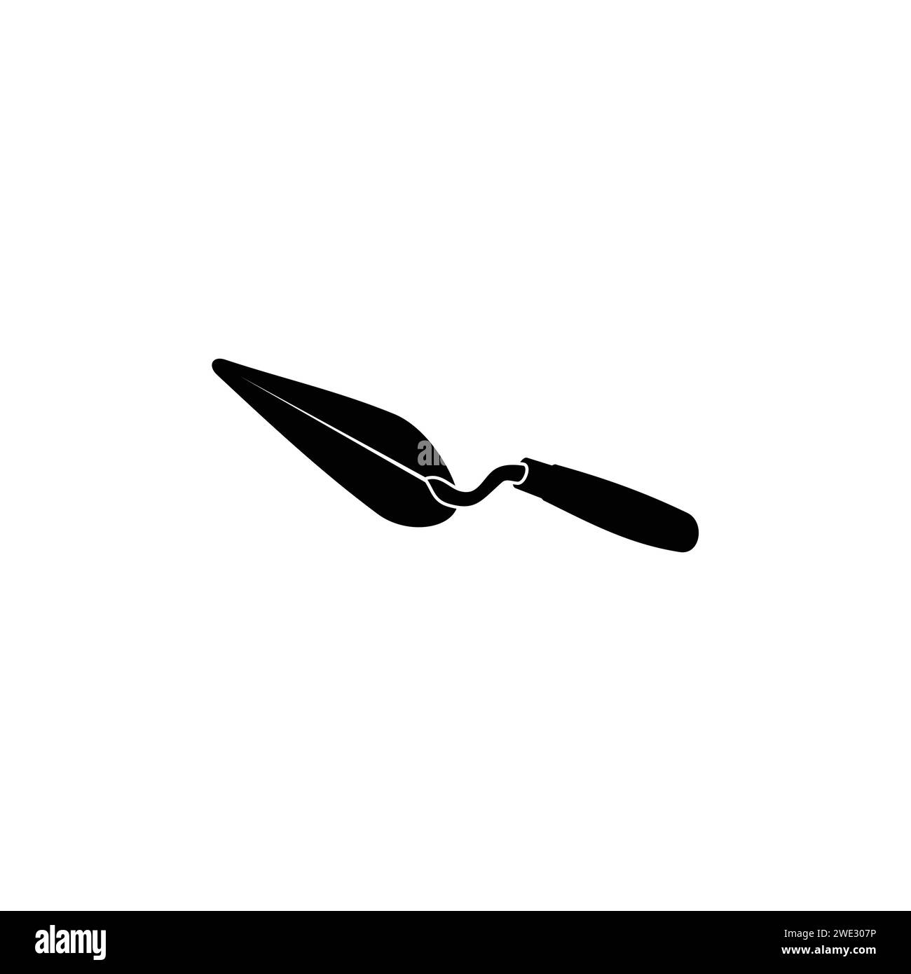 Trowel silhouette logo icon isolated symbol vector illustration Stock ...