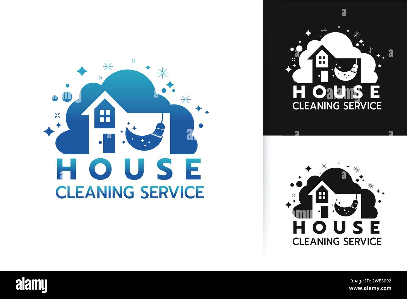 Set of House Cleaning logo designs concept,House Cleaning Service Logo ...