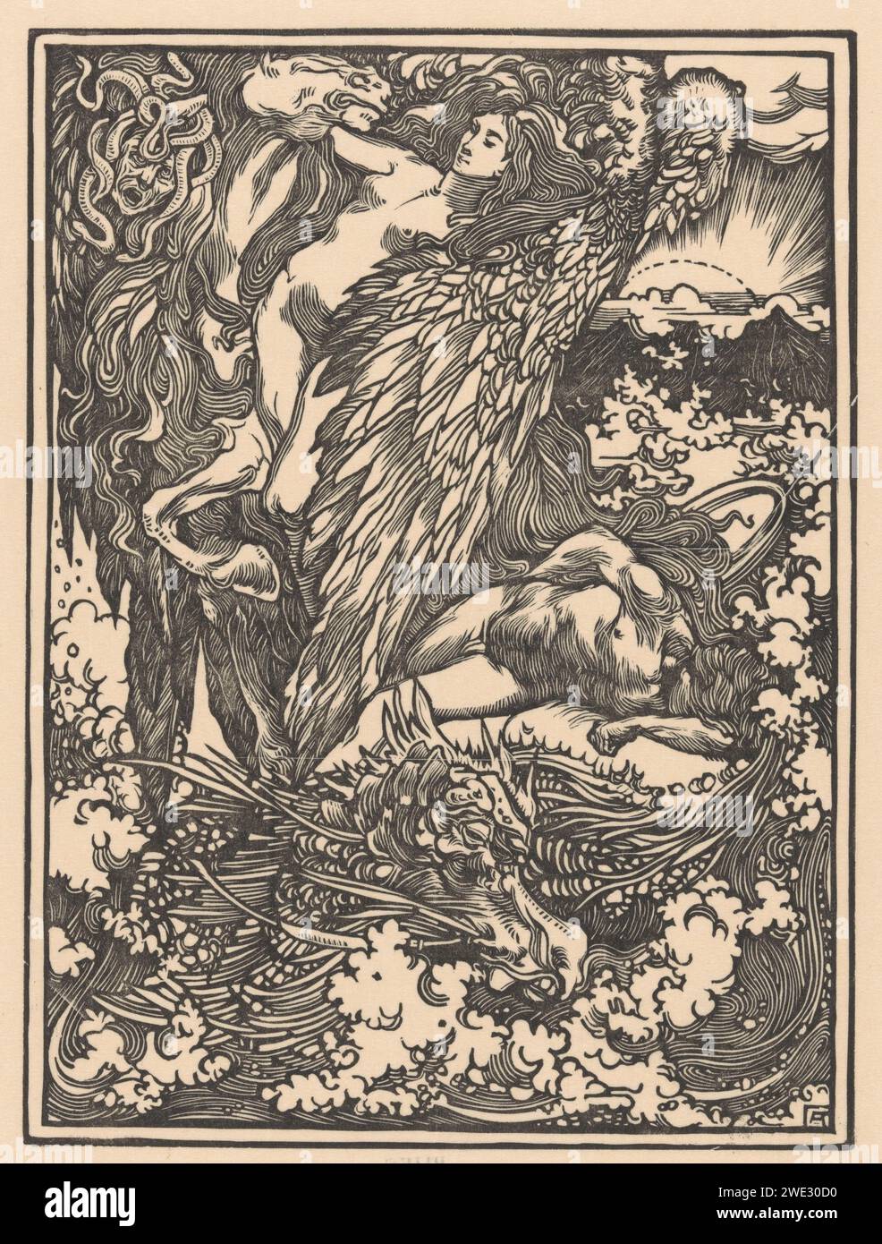 Perseus and Andromeda, Johannes Josephus Aarts, 1881 - 1934 print ...