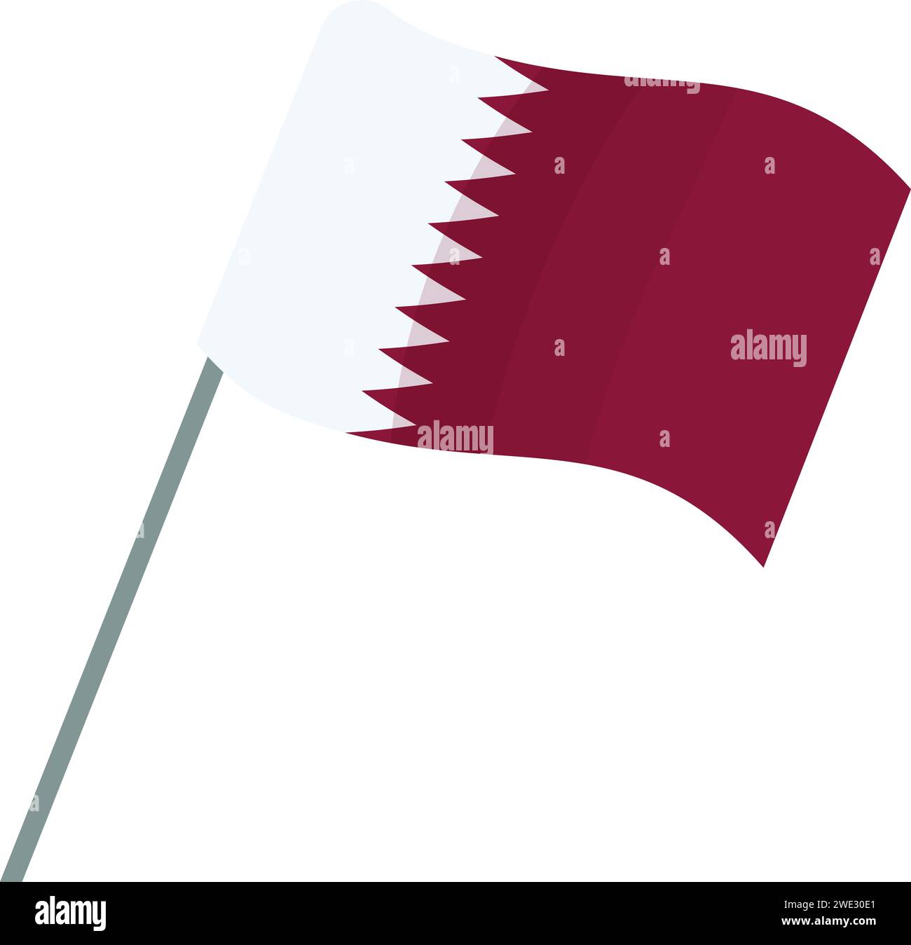 Qatar flag icon cartoon vector. Arabic festival country. Tourism nation ...