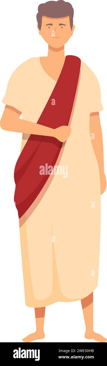 Senate man icon cartoon vector. Old ancient italy. Field flag stage ...