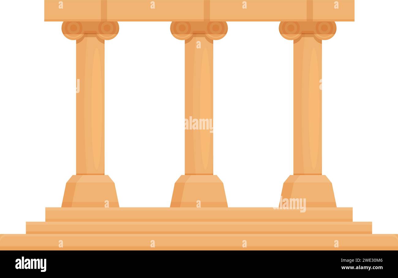 Ancient column icon cartoon vector. Sport facility. Sea senate old ...