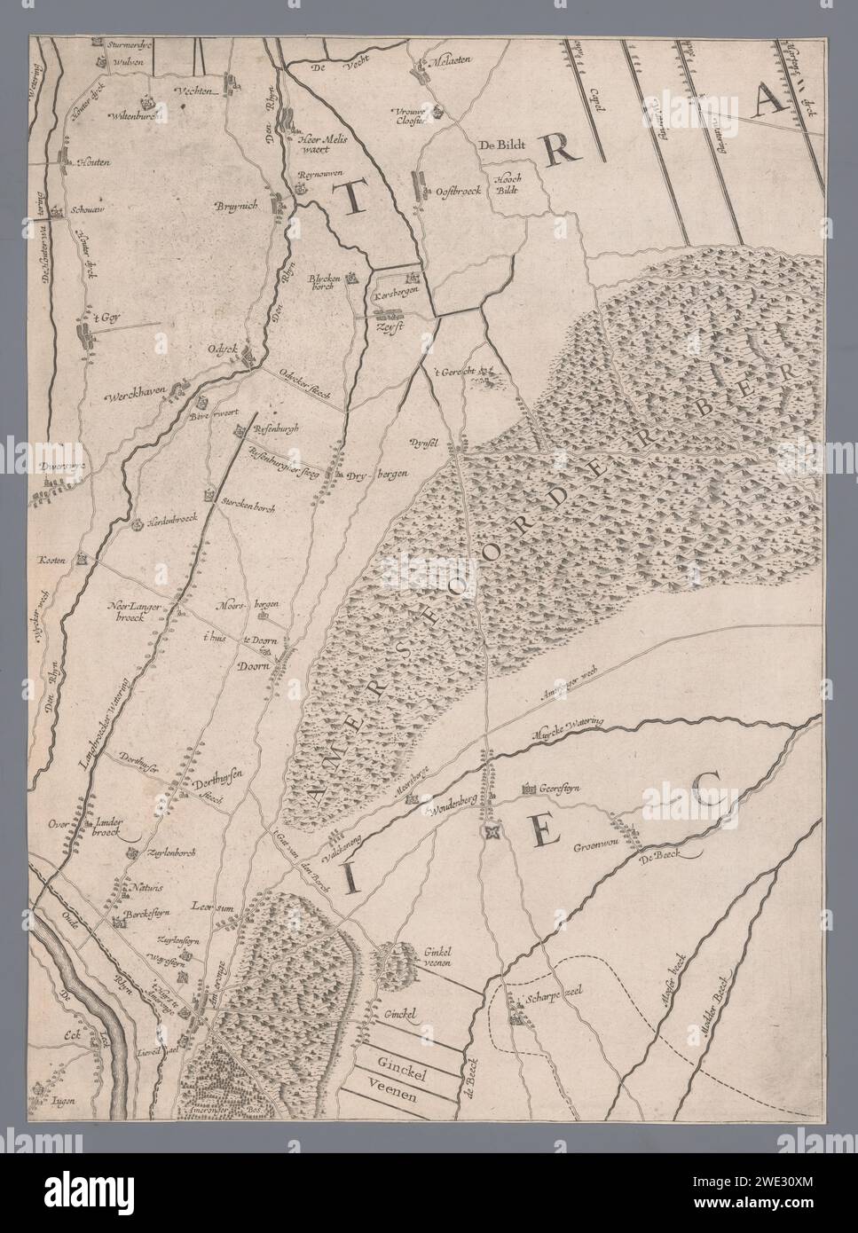 Map of the Graafschap Holland and Utrecht (plate 34), Jacob Aertsz ...