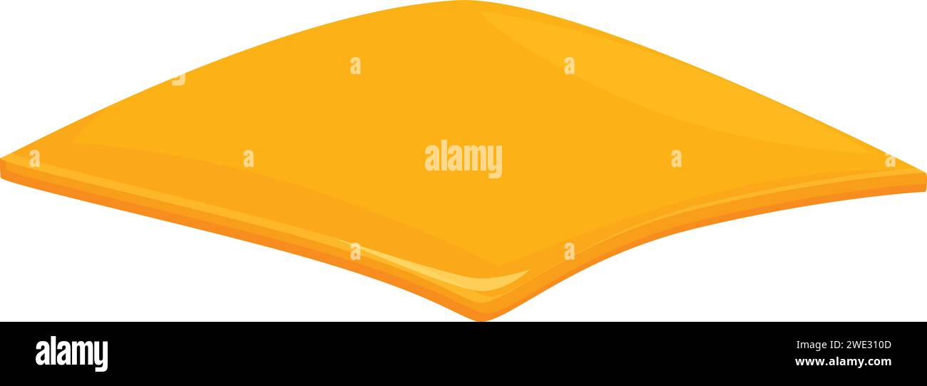 Cheese slice burger icon cartoon vector. Fast food. Leaves slices Stock ...