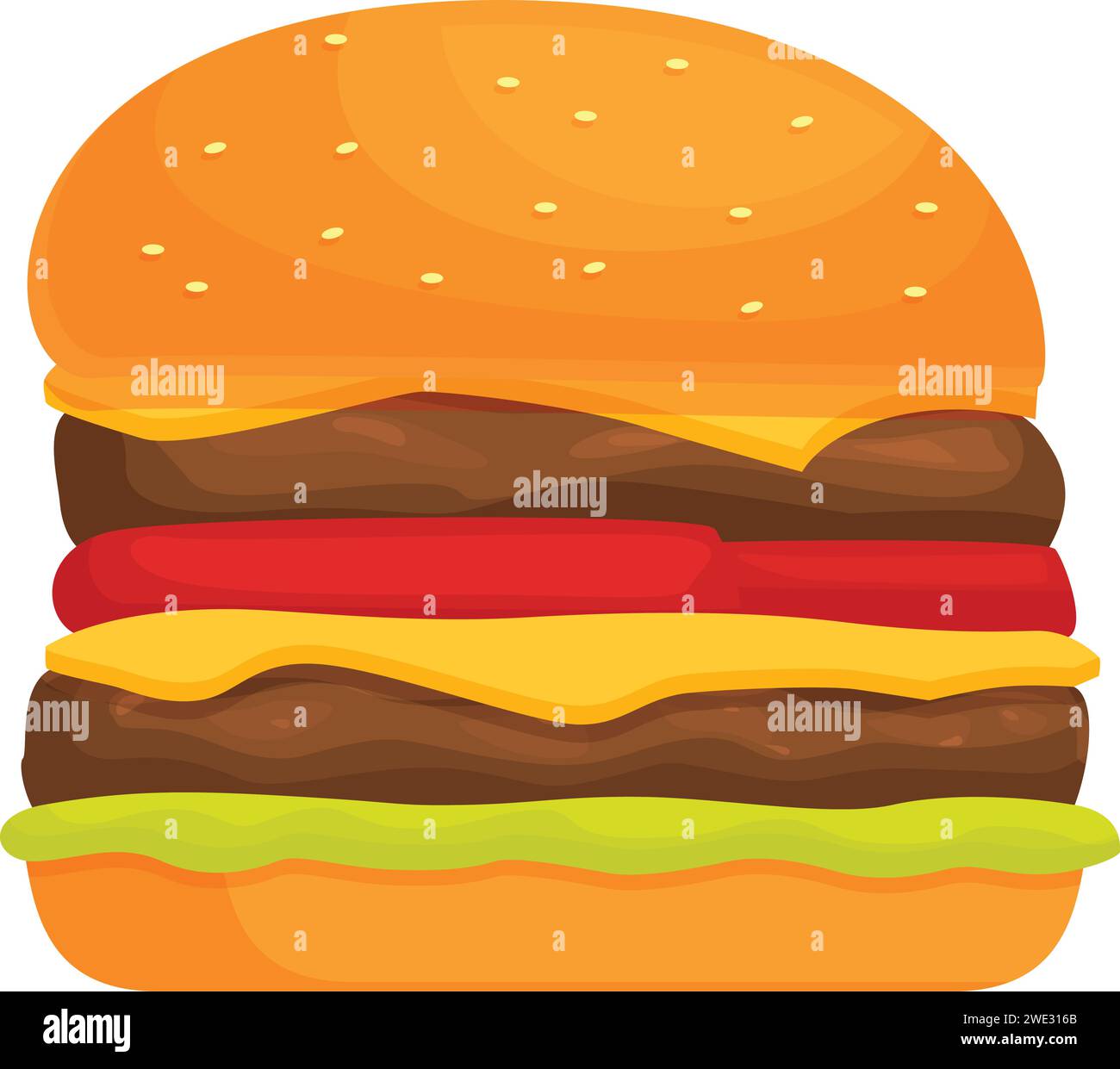 Meal big smash icon cartoon vector. Pork melted. Slice fat dish Stock ...